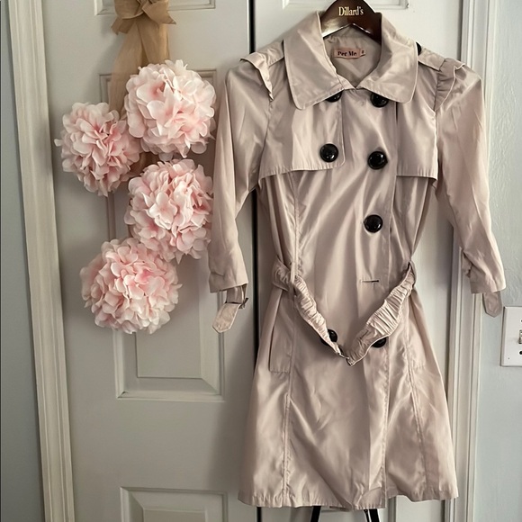 per me | Jackets & Coats | Cream Classic Trench Coat With Belt And ...